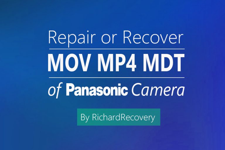 How to repair or convert Panasonic MDT file to MOV or MP4 video file ...